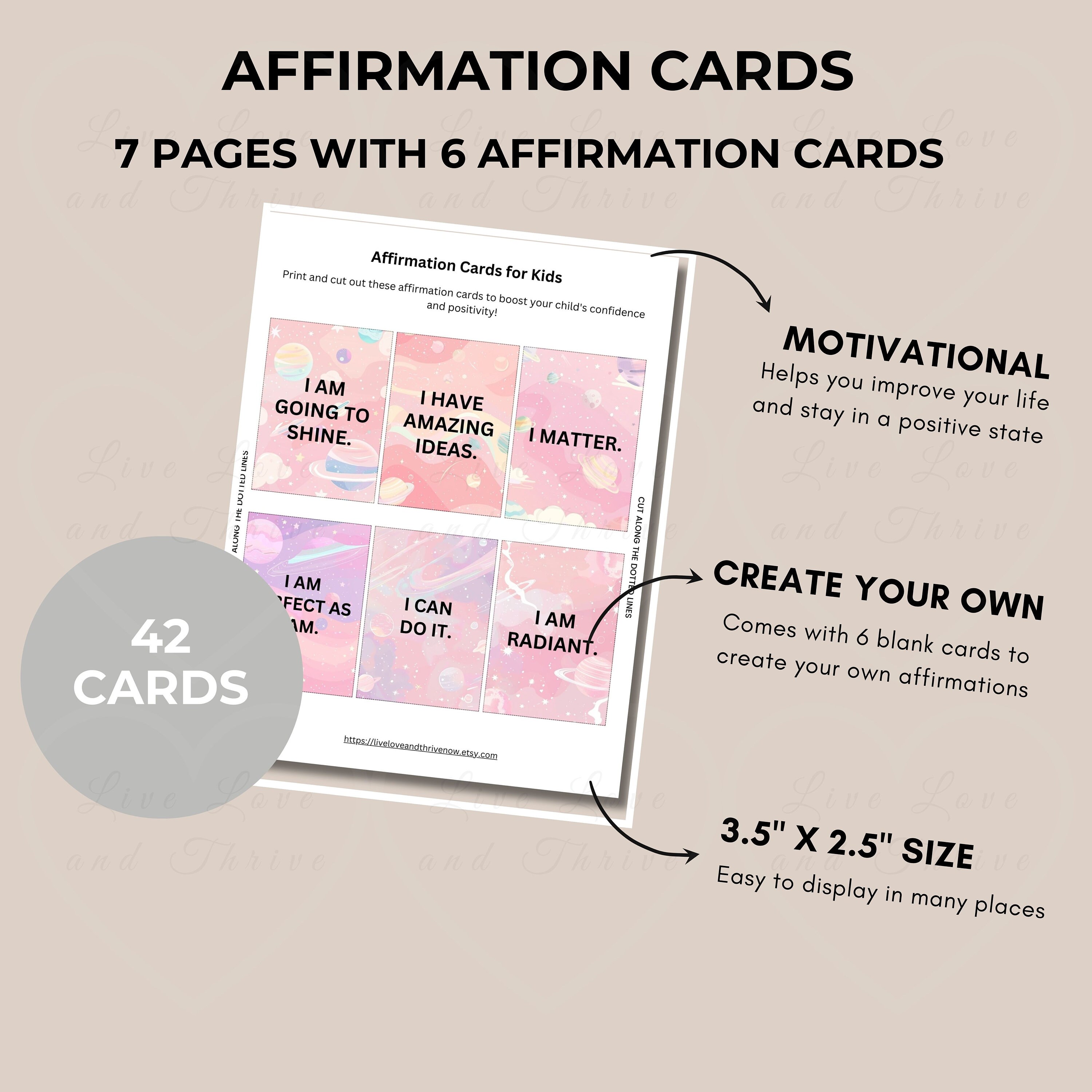 Kids Affirmation Cards, Affirmation Cards Printable, Positive ...
