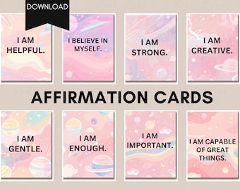 Printable Positive Affirmation Cards for Kids - Etsy