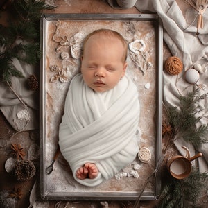 Newborn Digital Backdrop, Christmas Baking - Etsy