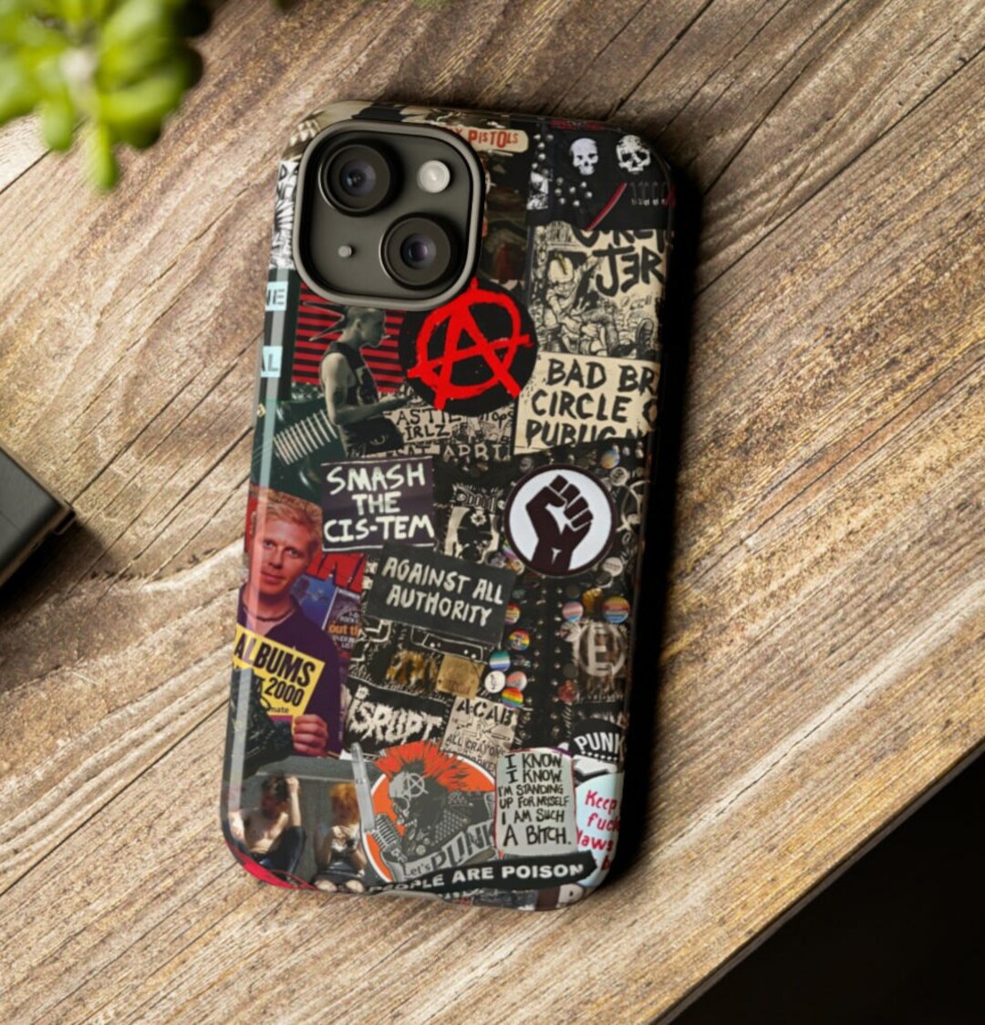 Punk Anarchy Collage Tough Cases Iphone, Samsung, Google Pixel - Etsy