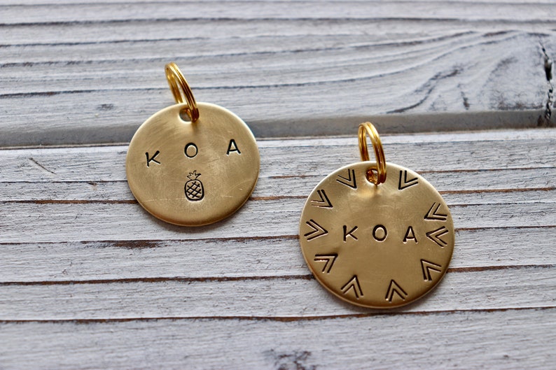 The Tribe : Hand Stamped Tribal Pet ID Tag Dog Tag Cat Tag | Etsy