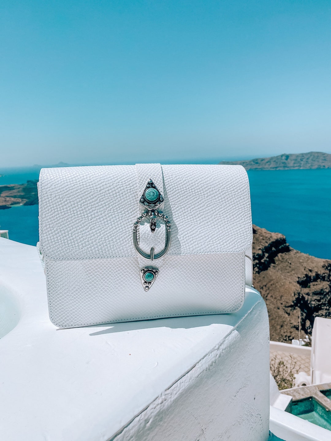 White Leather Crossbody Bag, Women Purse, Full Grain Leather, Handmade ...