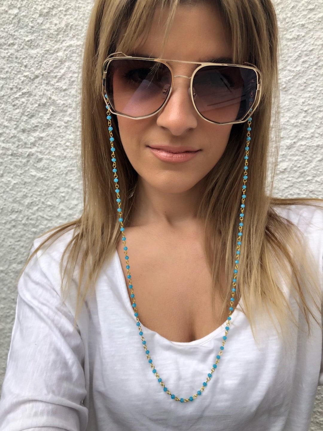 Turquoise Sunglasses Chain, Eyeglasses Chain, Sunglasses Laces, Glasses ...