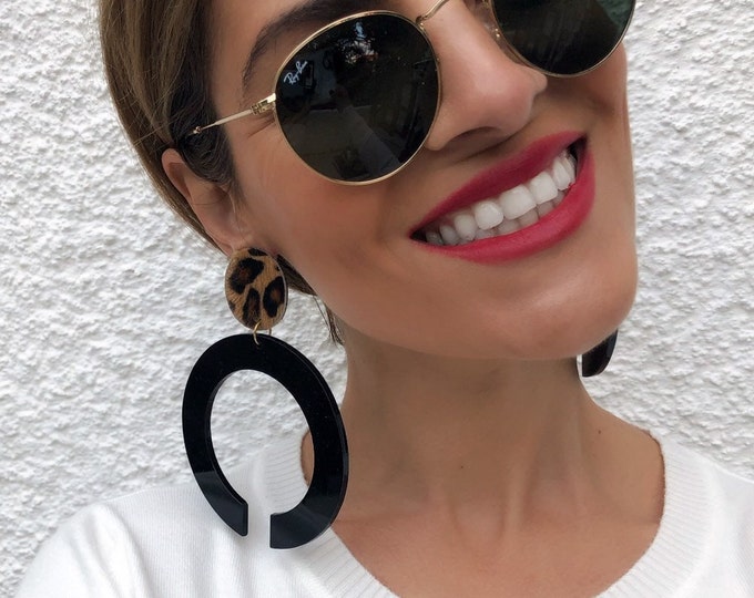 Big Clip on Hoop Earrings - 2.25" Extra Wide Plain Gold Colored Hoop ...