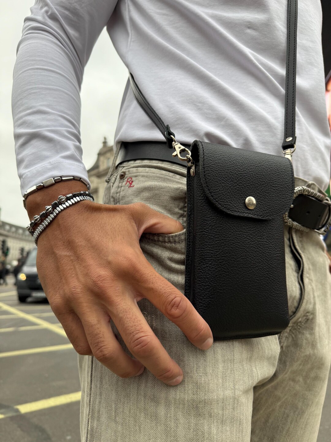 Leather Mobile Phone Case,crossbody Pouch, Mens Purse, Made in Greece ...