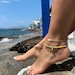 Fishtail Beaded Anklet, Gold Chain Ankle Bracelet, Summer Jewelry, by ...