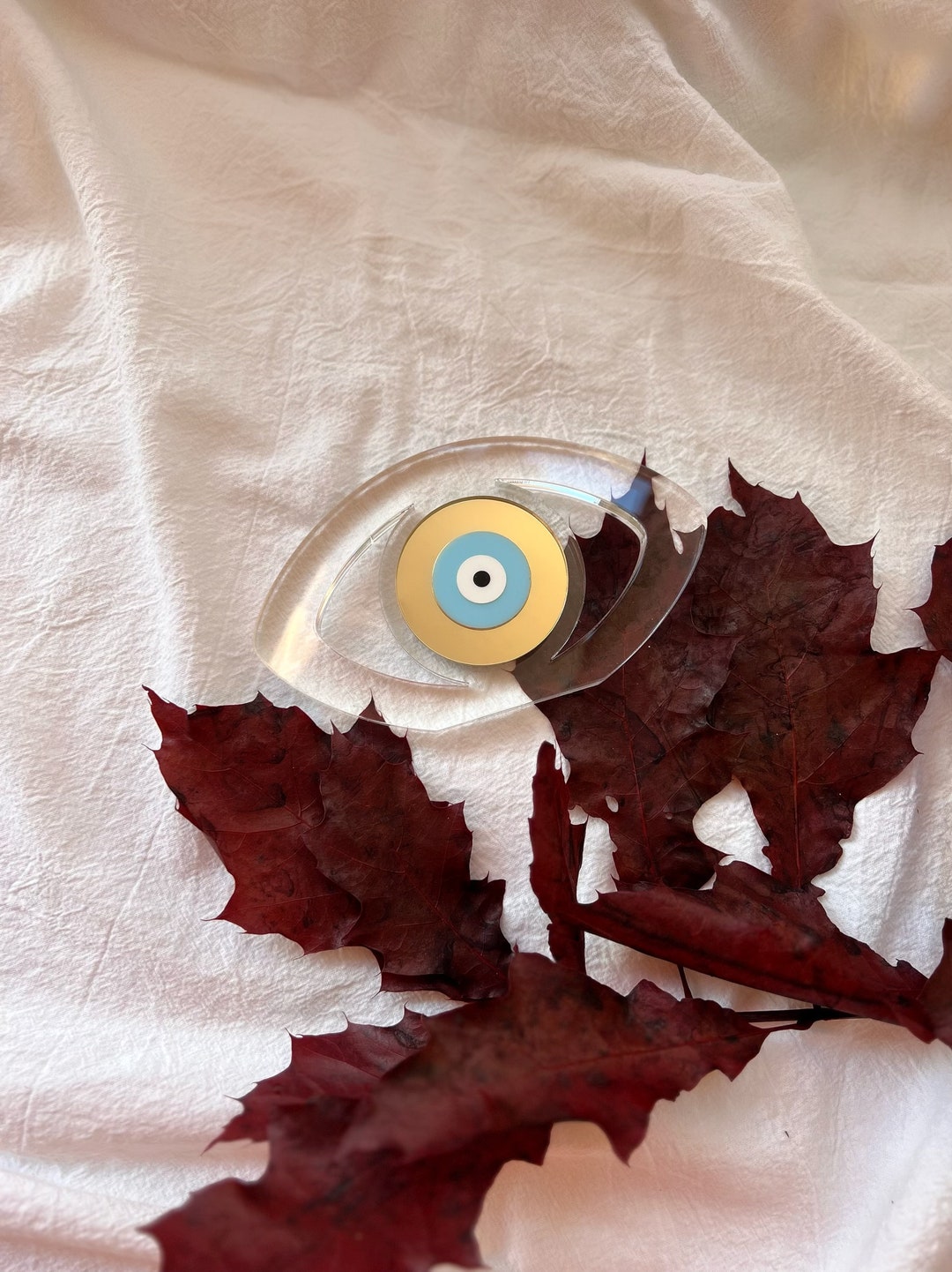 Transparent Evil Eye Ornament, Evil Eye Home Decor, Office Decor, Good ...