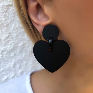 Black Earrings Etsy