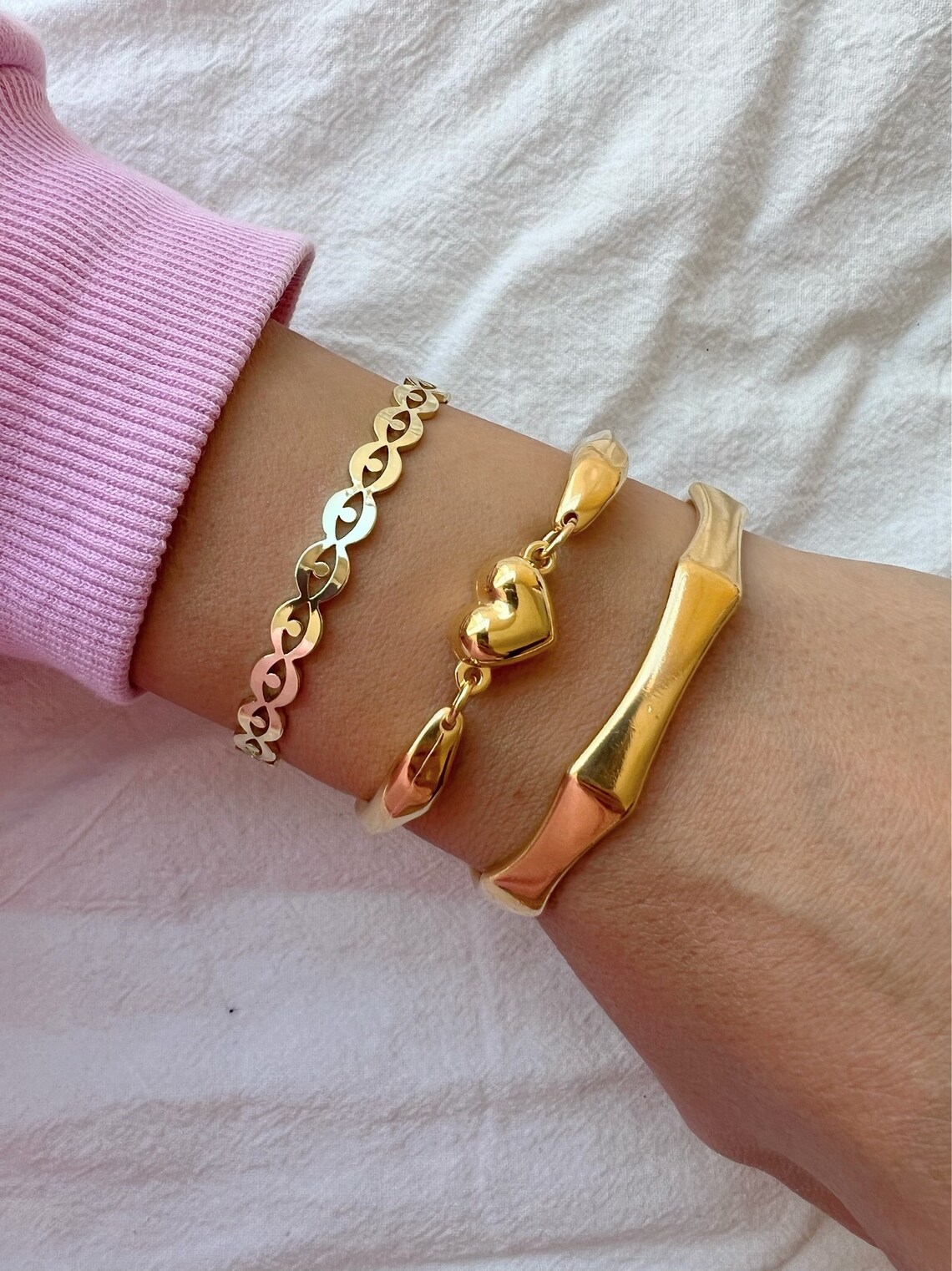 Handmade Bangle Bracelet, Gold Bracelet, Cuff Bracelet, Women Bangle ...