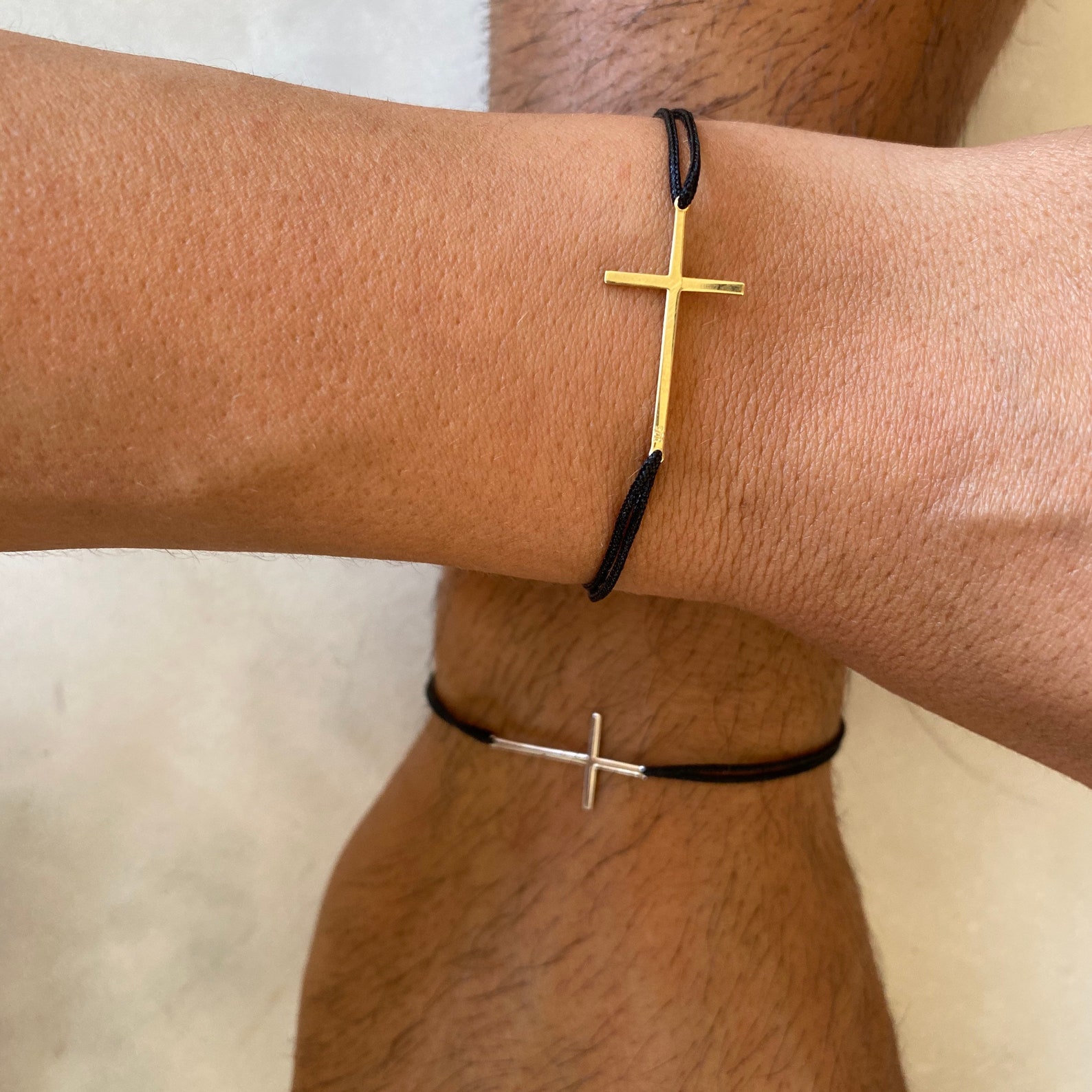 Cross Bracelets, Couples Bracelets, Matching Set Jewelry, Made From ...