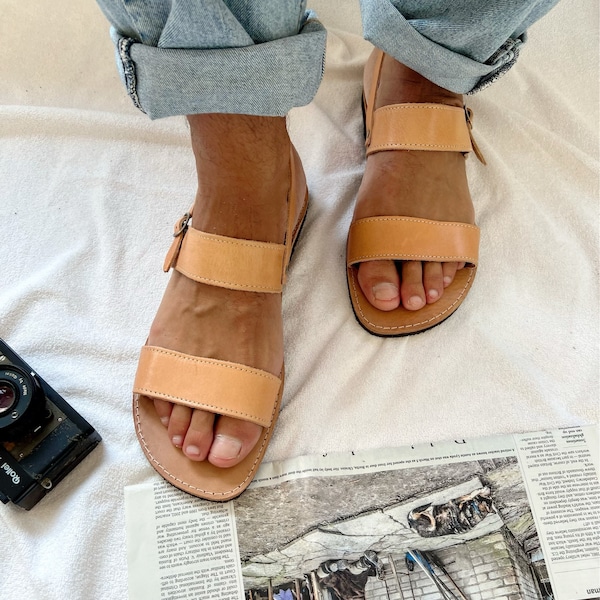Men Leather Sandals - Etsy
