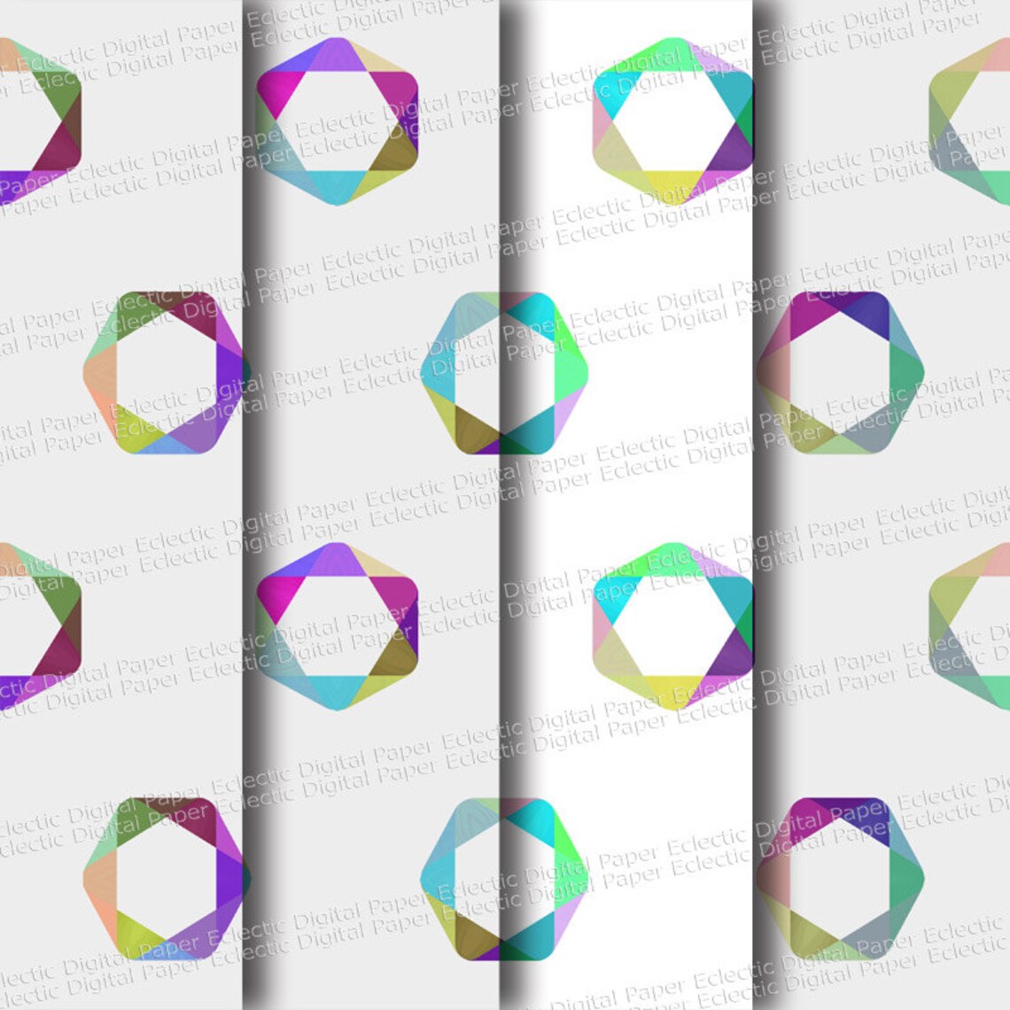 Digital Paper Ribbon Circles 1, Circular Paper Design, Ribbons Digital ...