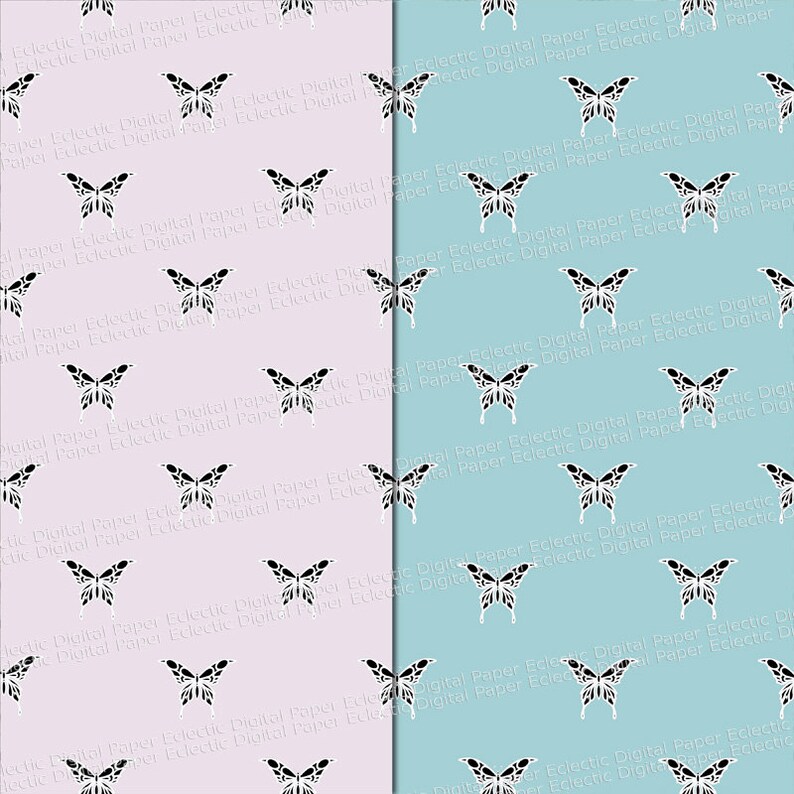 Digital Paper Butterflies, Digital Paper Pastels, Butterfly Digital ...