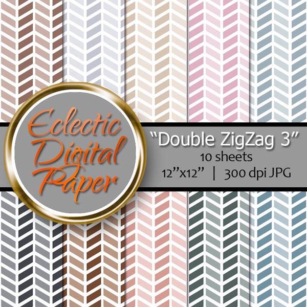 Zigzag Digital Paper - Etsy