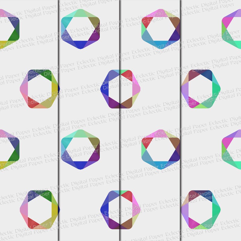 Digital Paper Ribbon Circles 1, Circular Paper Design, Ribbons Digital ...