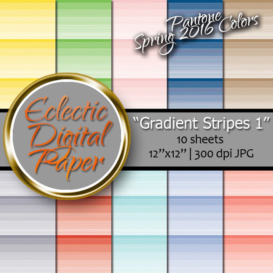 Digital Paper Gradient Stripes 1, Striped Paper, Stripes Digital Paper ...