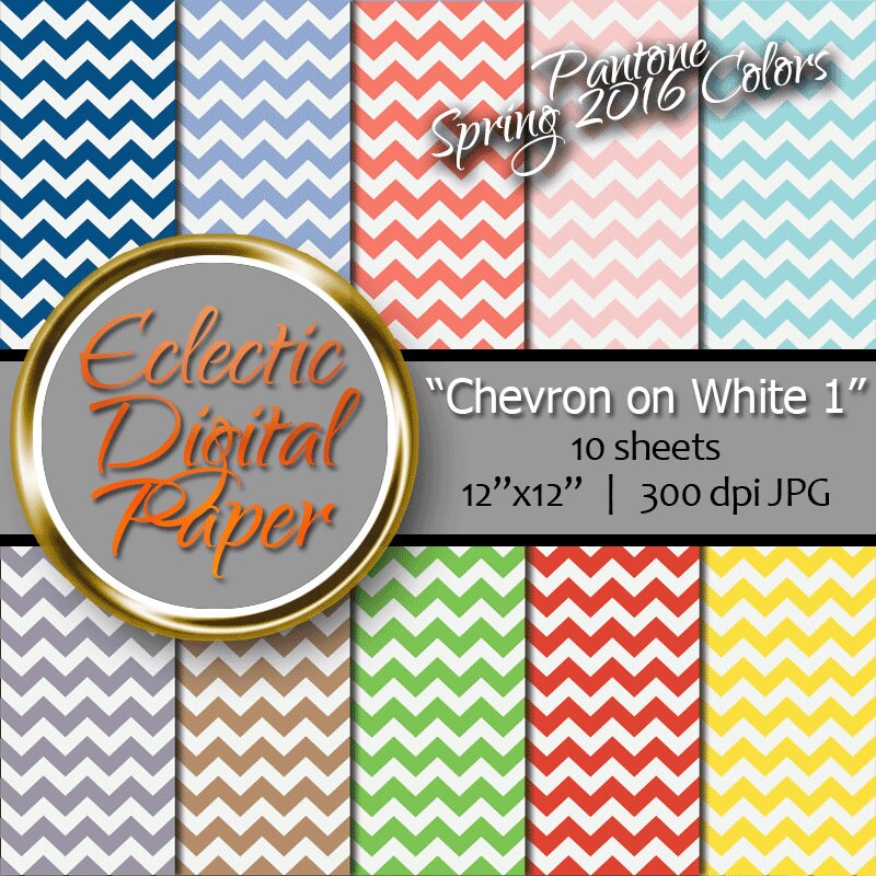 Scrapbooking Chevron Digital Paper Chevron Digital Paper Zig Zag ...