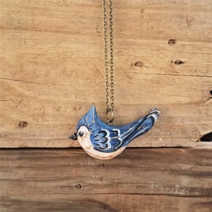 Blue Jay Necklace - Etsy