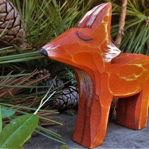 Fox Wood Carved Fox - Etsy