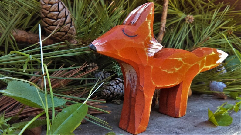 Fox Wood Carved Fox | Etsy