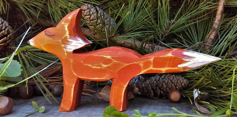 Fox Wood Carved Fox | Etsy