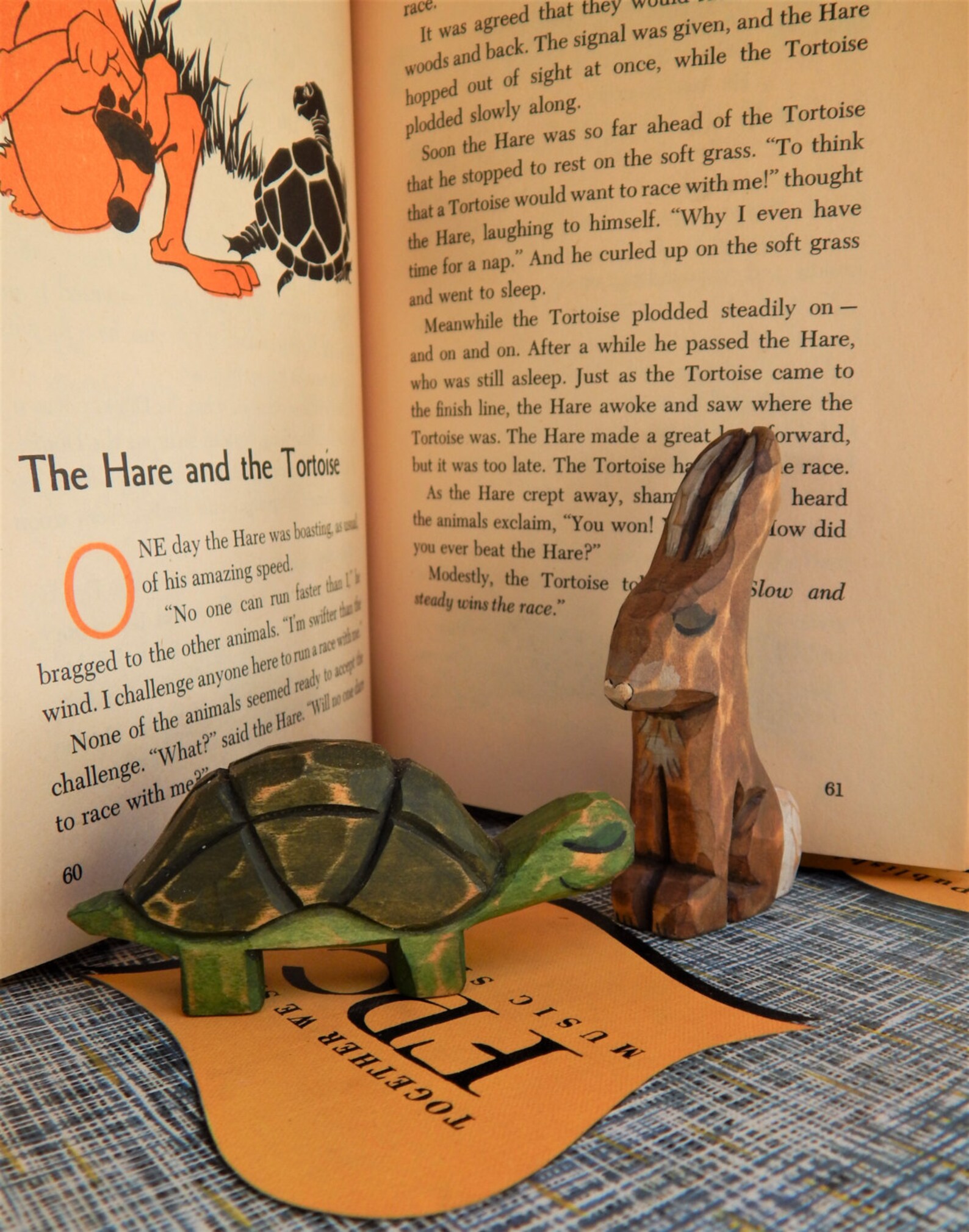 The Hare and the Tortoise Literary Characters - Etsy