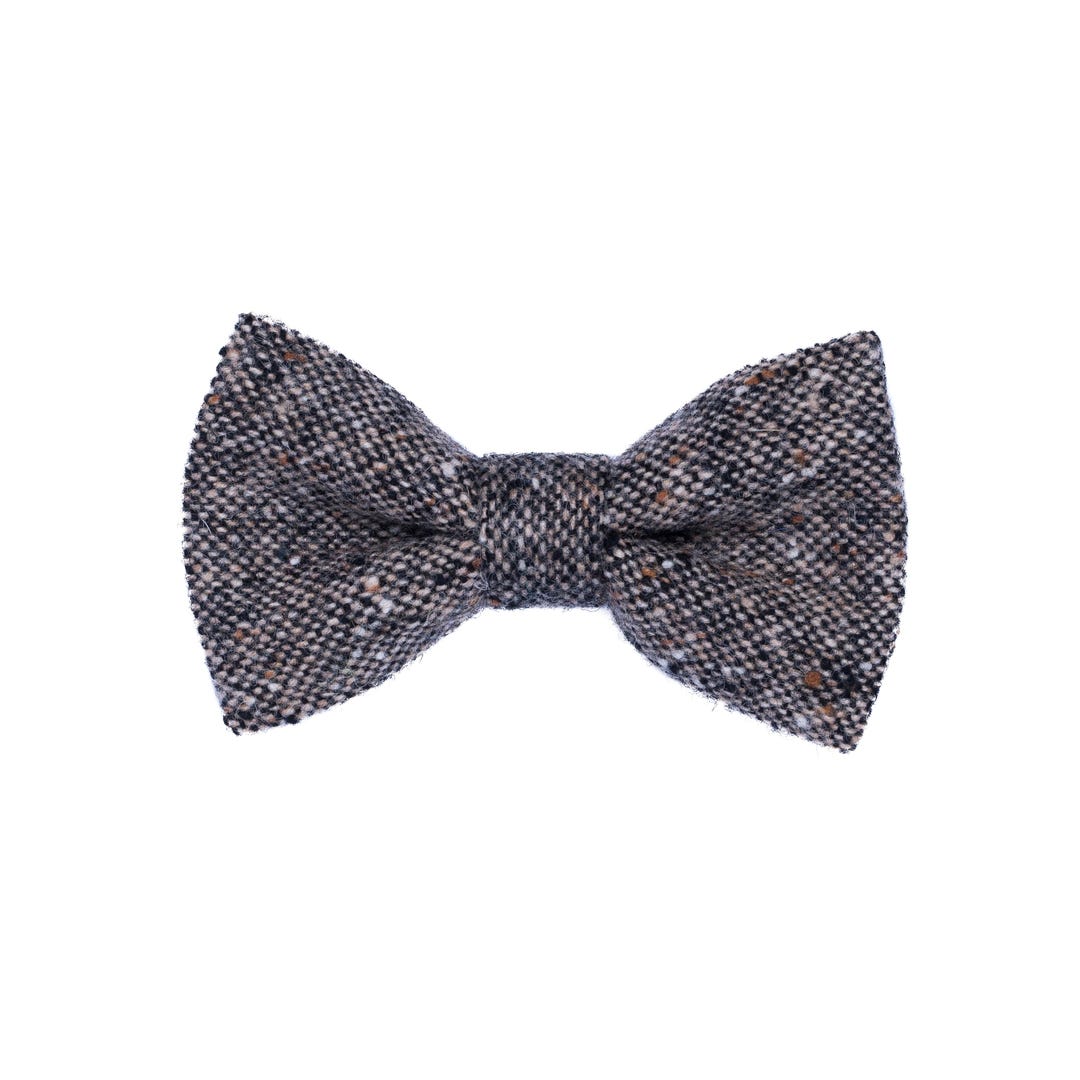 Irish Donegal Tweed Wool Bow Tie | Made in Ireland | Salt & Pepper - Etsy
