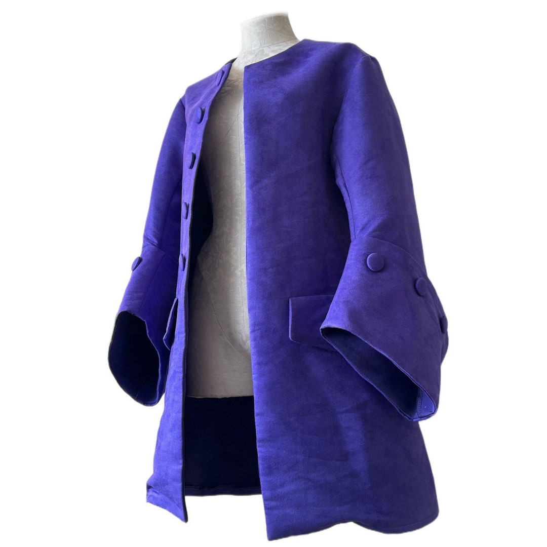 Pirate Coat Pirata TESORO Violet Suede Sailing Jacket Baroque Overcoat ...