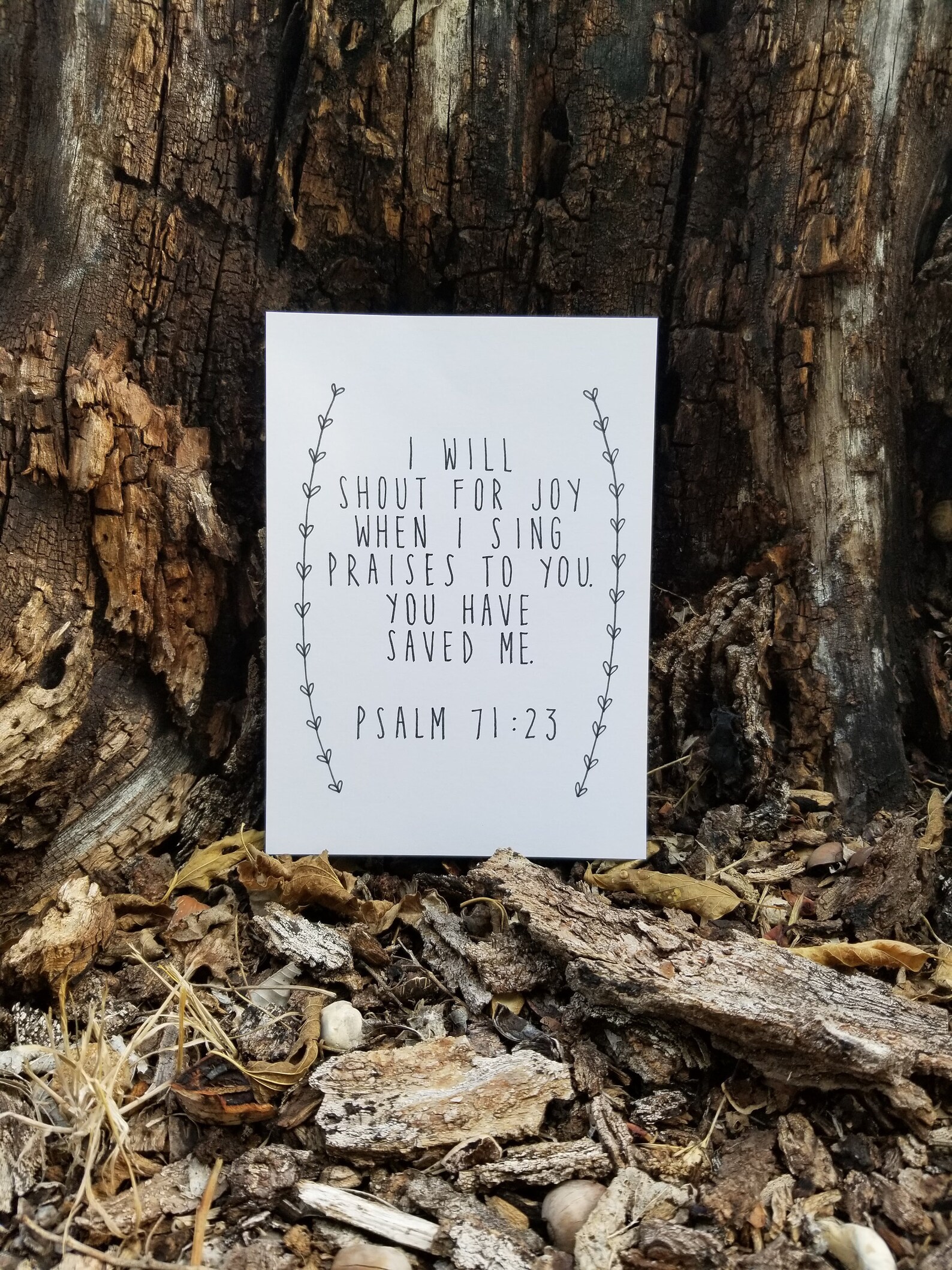 Psalm 71:23, Custom Hand Lettered Print, 5x7, 8x10, Christian Scripture ...