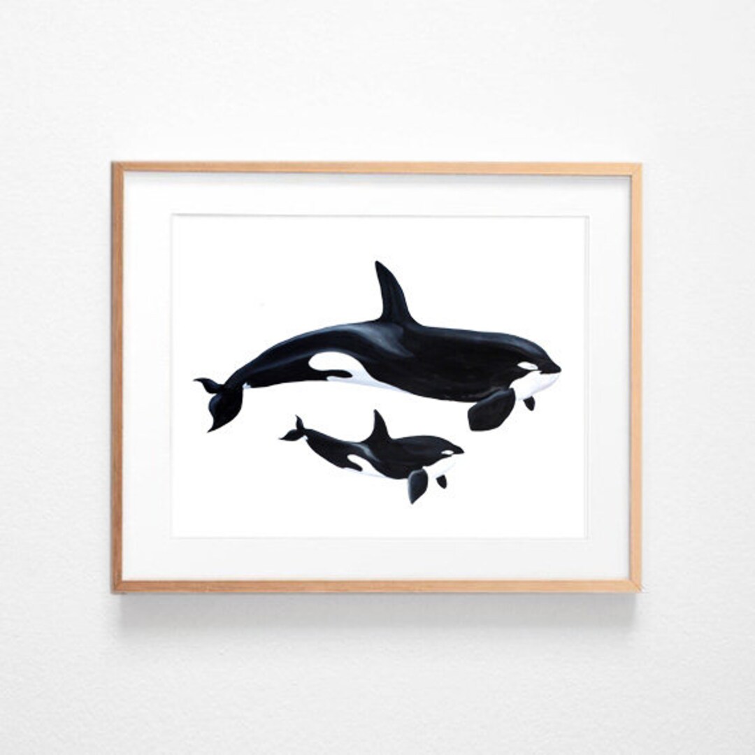 Orca Print - Watercolour Painting - Etsy