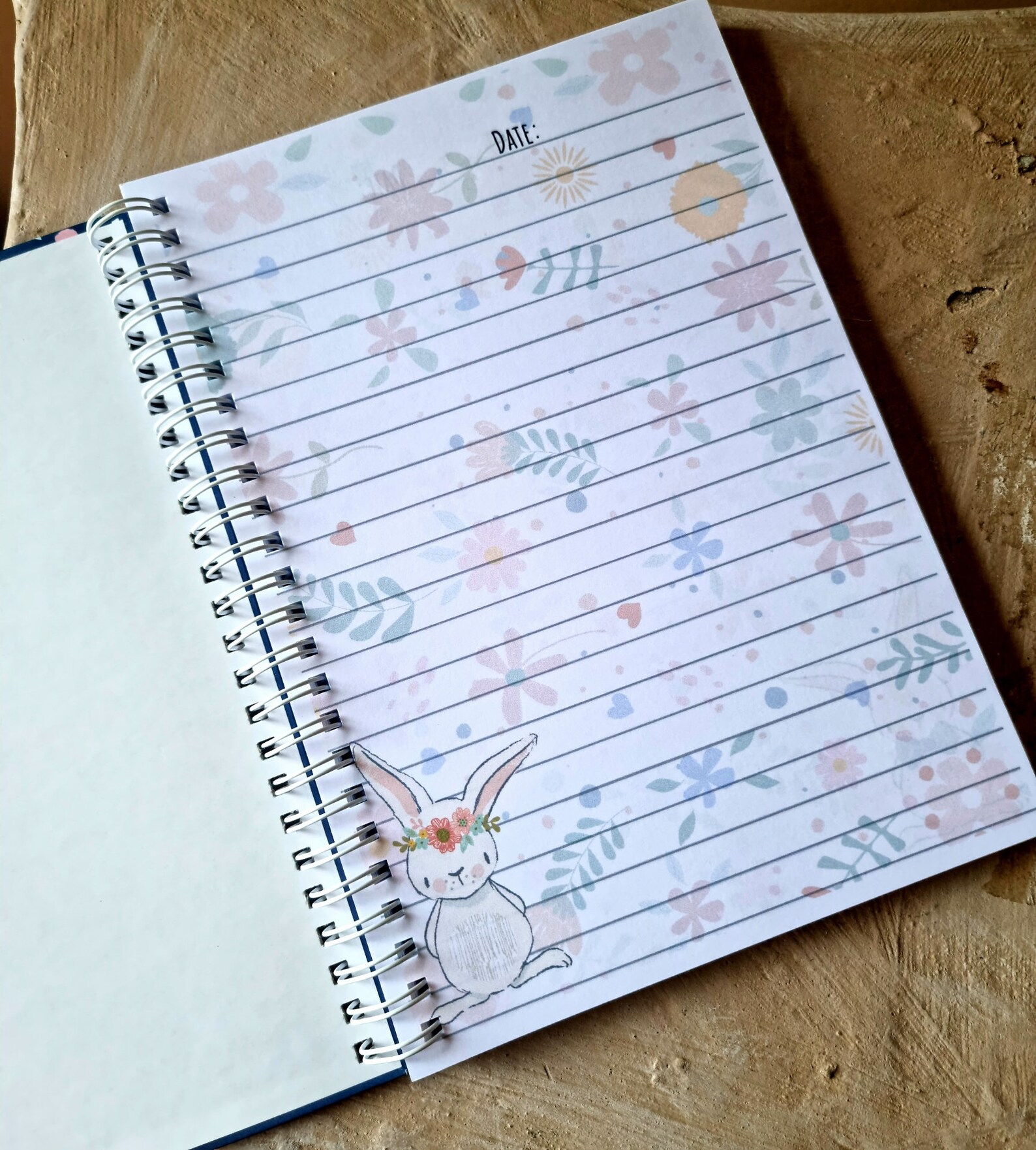 Printable A5 Bunny Notebook PNG - Etsy