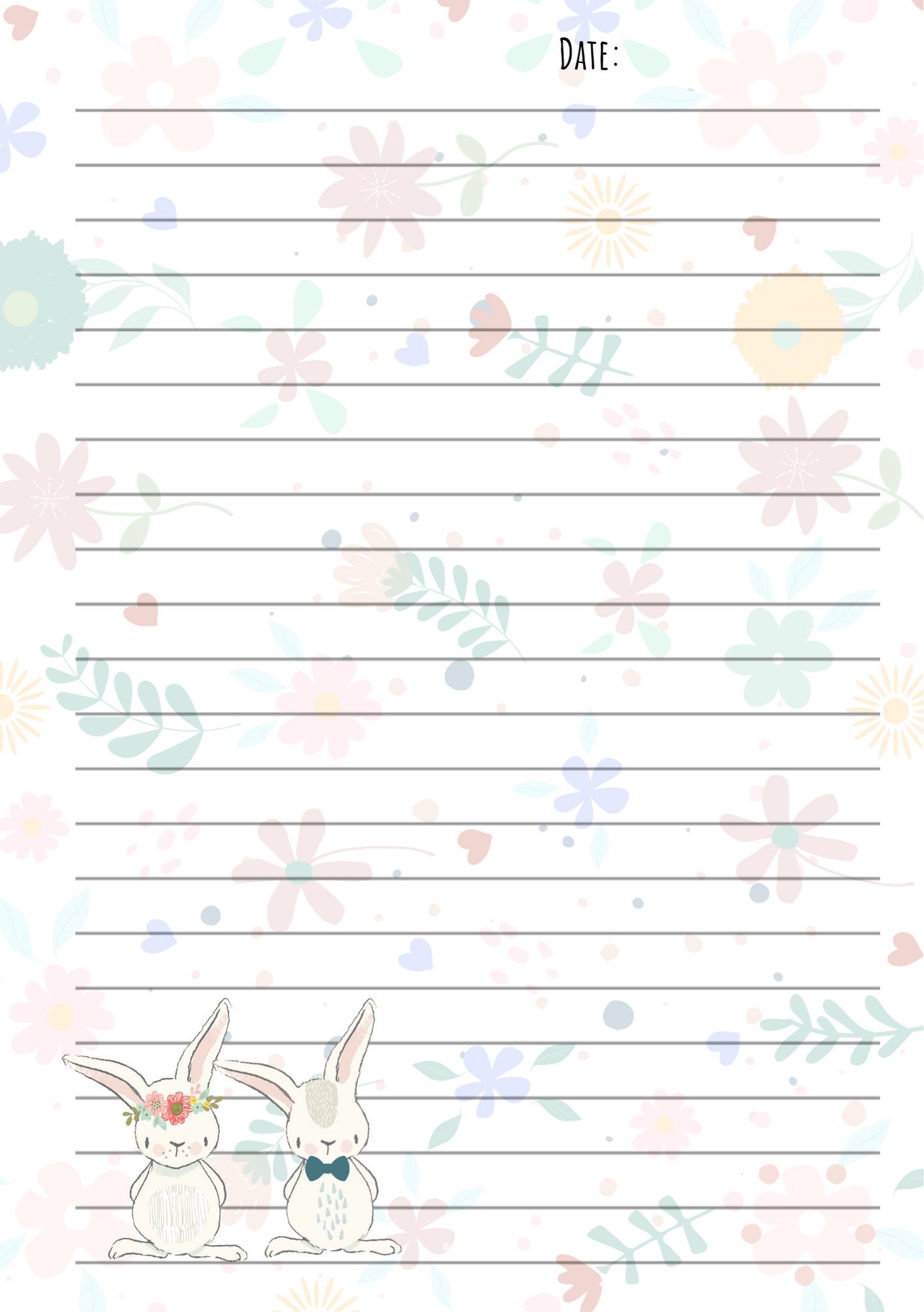 Printable A5 Bunny Notebook PNG - Etsy