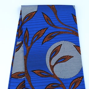 Royal Blue African Print Fabric | 6 Yards Ankara Fabric - Etsy