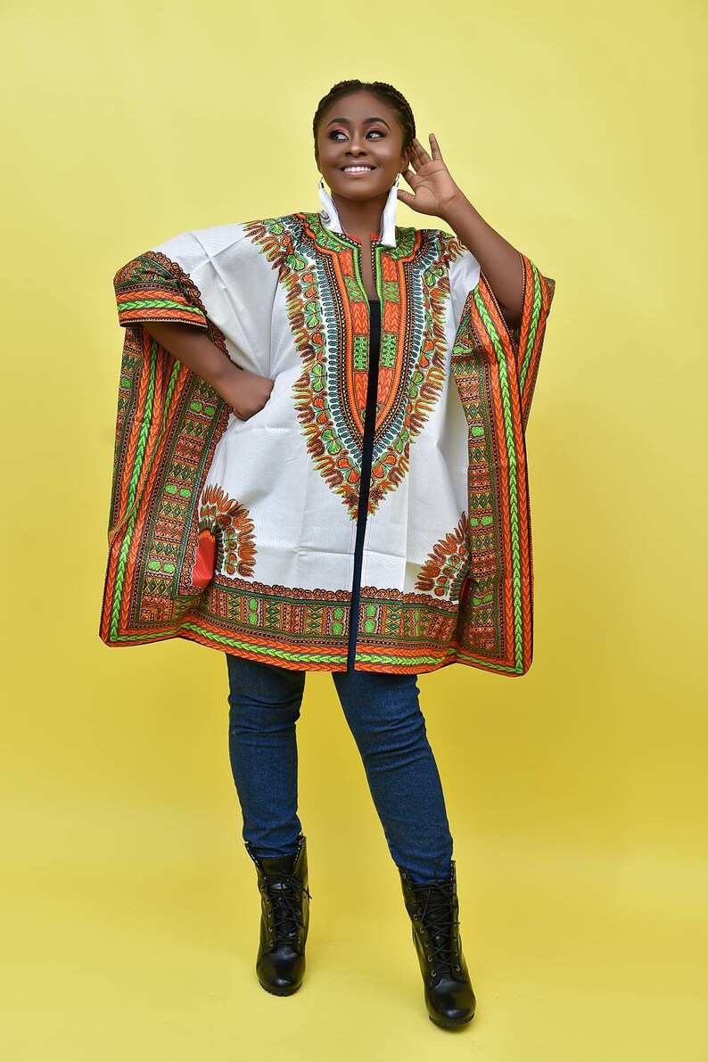 Black Dashiki Kimono African Clothing For Women Plus Size Etsy