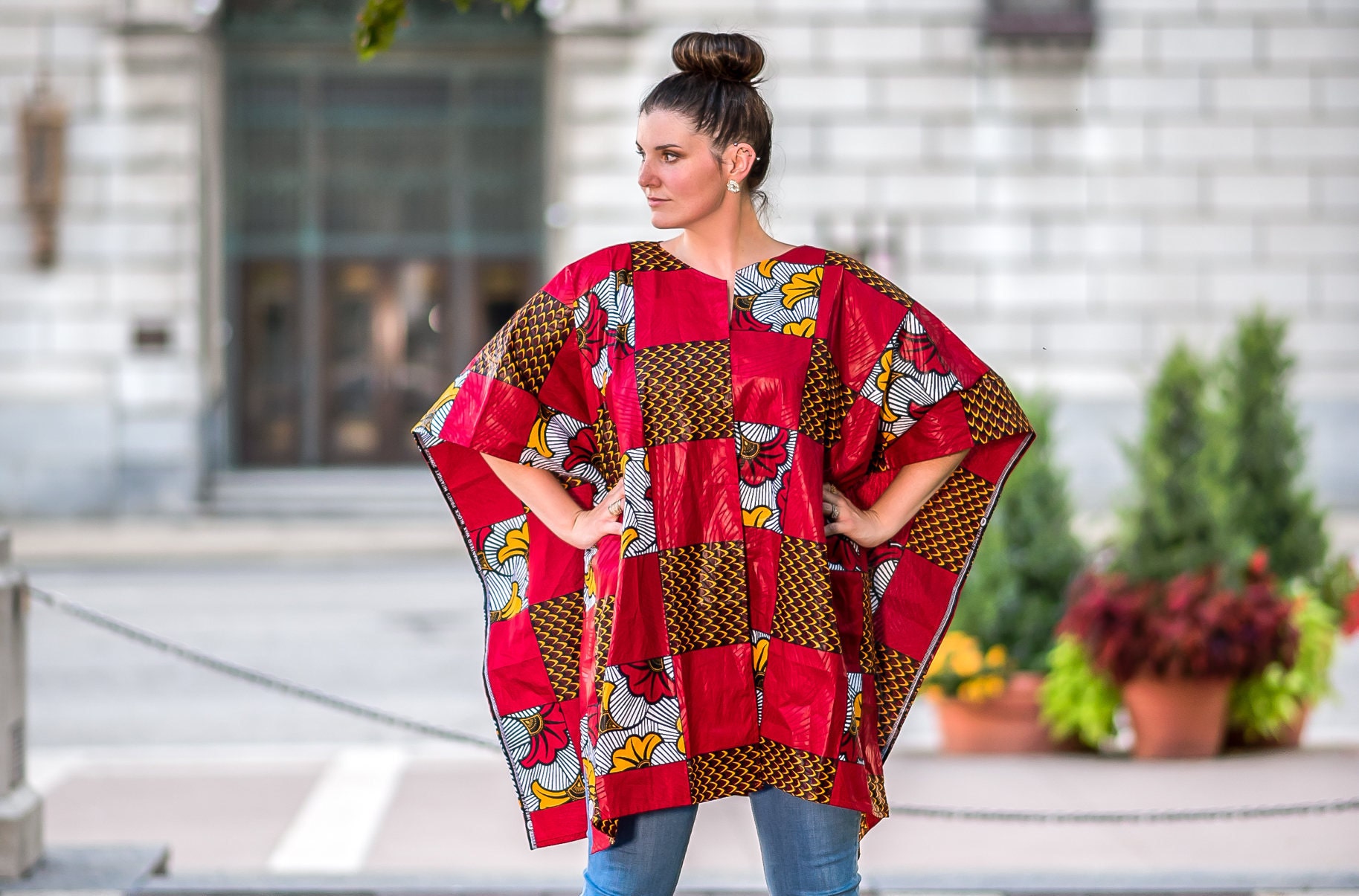 Quality Red Patched African Fabric Ankara Red Dress Fabric | Etsy
