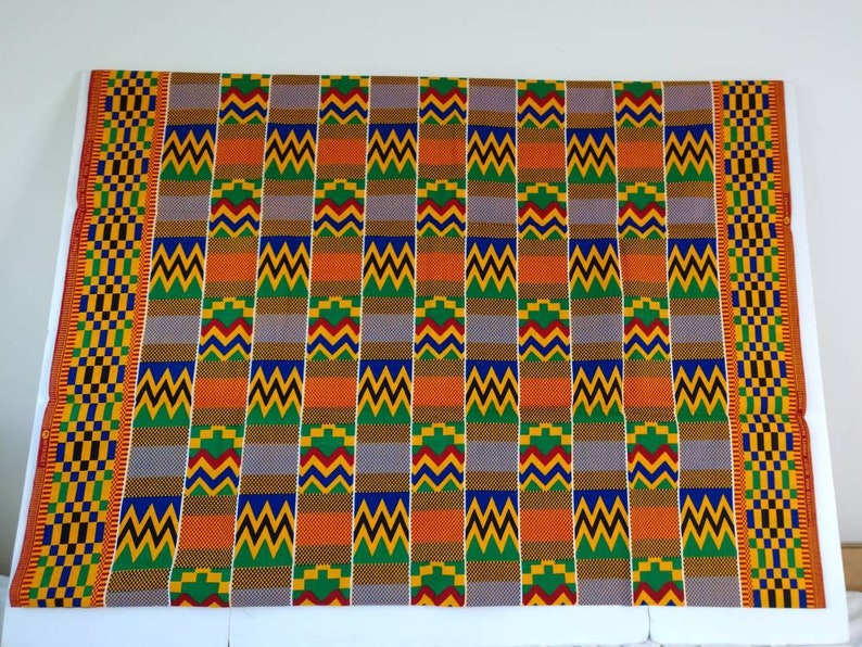 Authentic Kente Print, Kente Fabric, Kente Dress, Kente Cloth, Kente ...