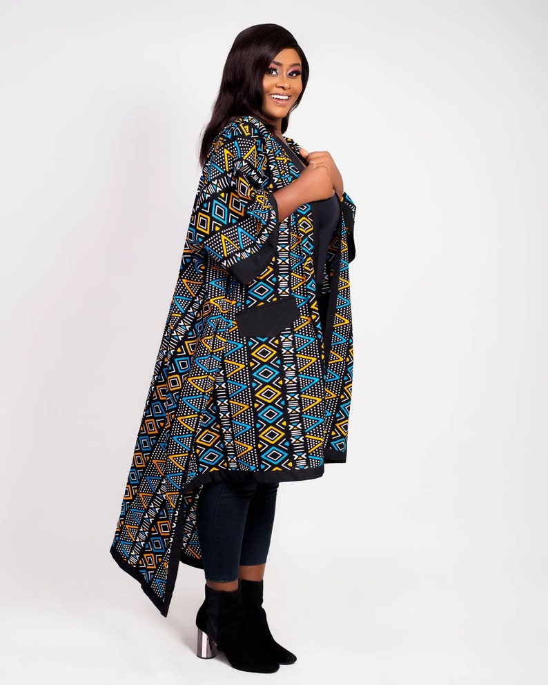 Oversized African Kimono for Women With POCKETS High Low - Etsy