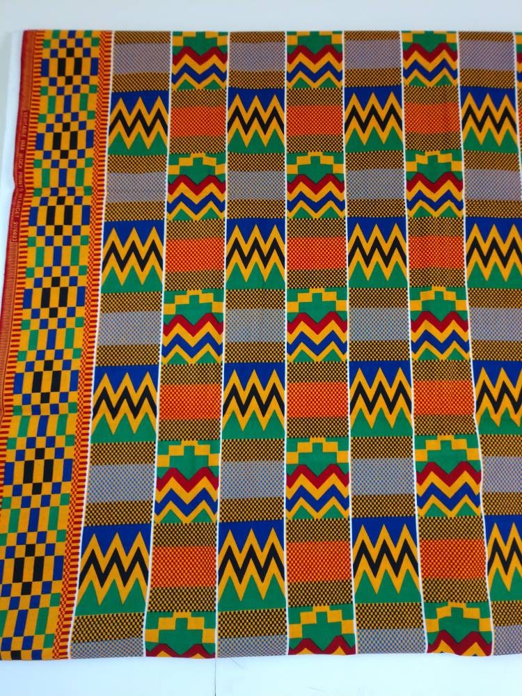 Authentic Kente Print, Kente Fabric, Kente Dress, Kente Cloth, Kente ...