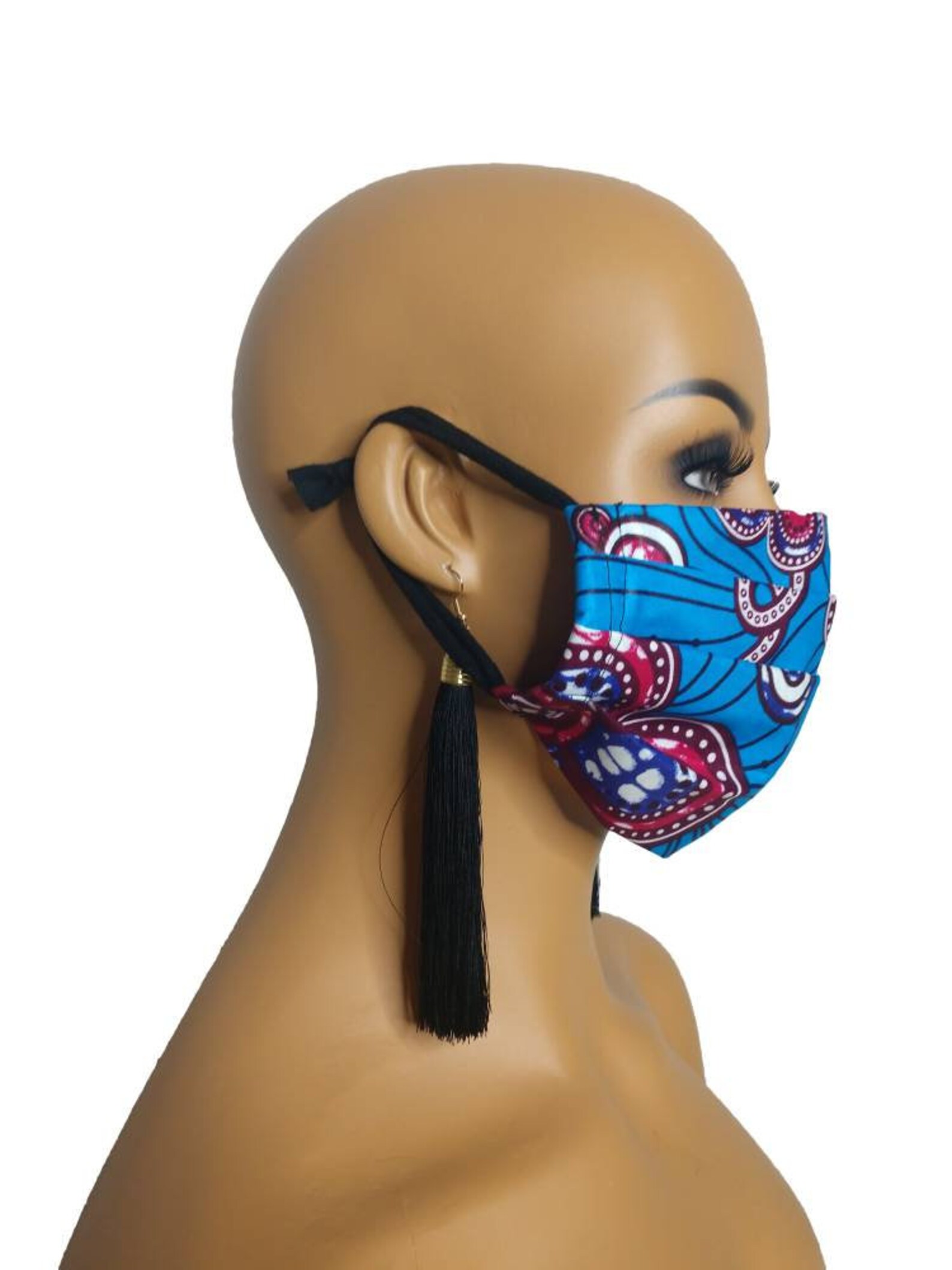 African Face Mask With Filter Pocket and Matching African Print Head ...