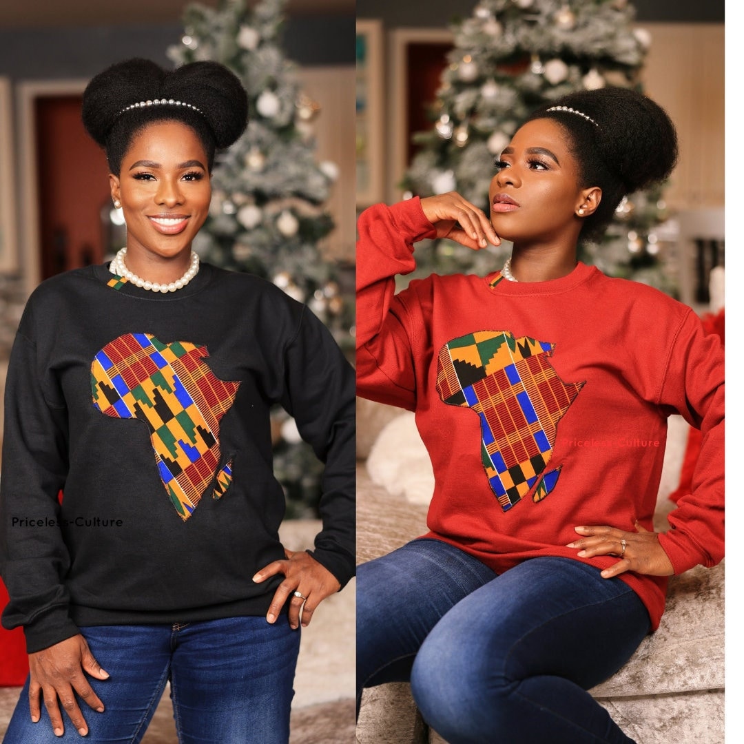 Sweatshirt Africa Map Unisex | Map of Africa Sweatshirt | Ankara ...