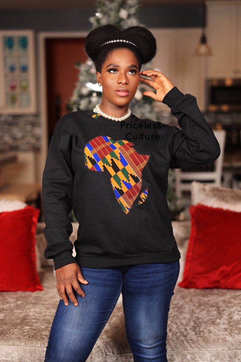 Sweatshirt Africa Map Unisex Map of Africa Sweatshirt - Etsy