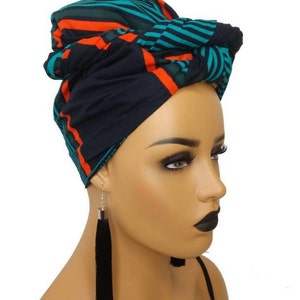 African Face Mask With Filter Pocket and Matching African Print Head ...