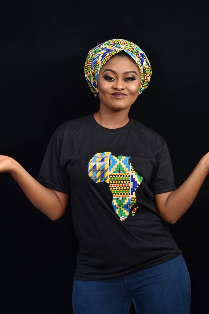 African Map T-shirt | African Clothing for Women | Kente Top | Ankara ...