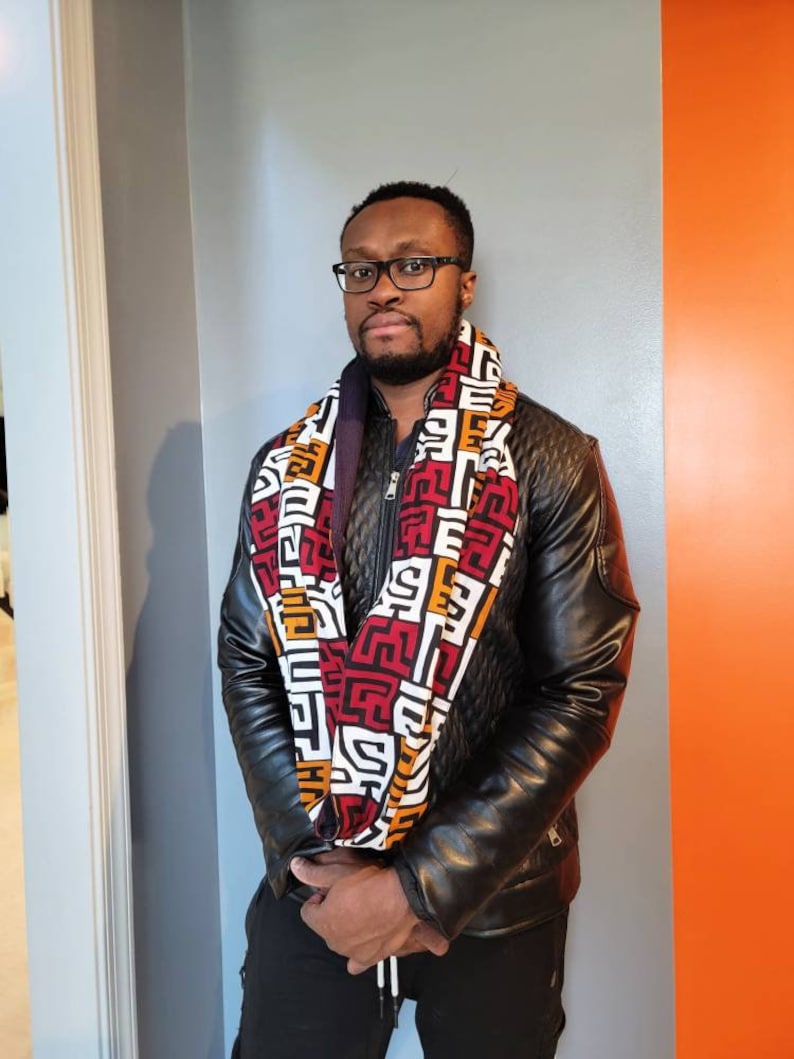 African Print Infinity Scarf Unisex Ankara Scarf for Winter - Etsy
