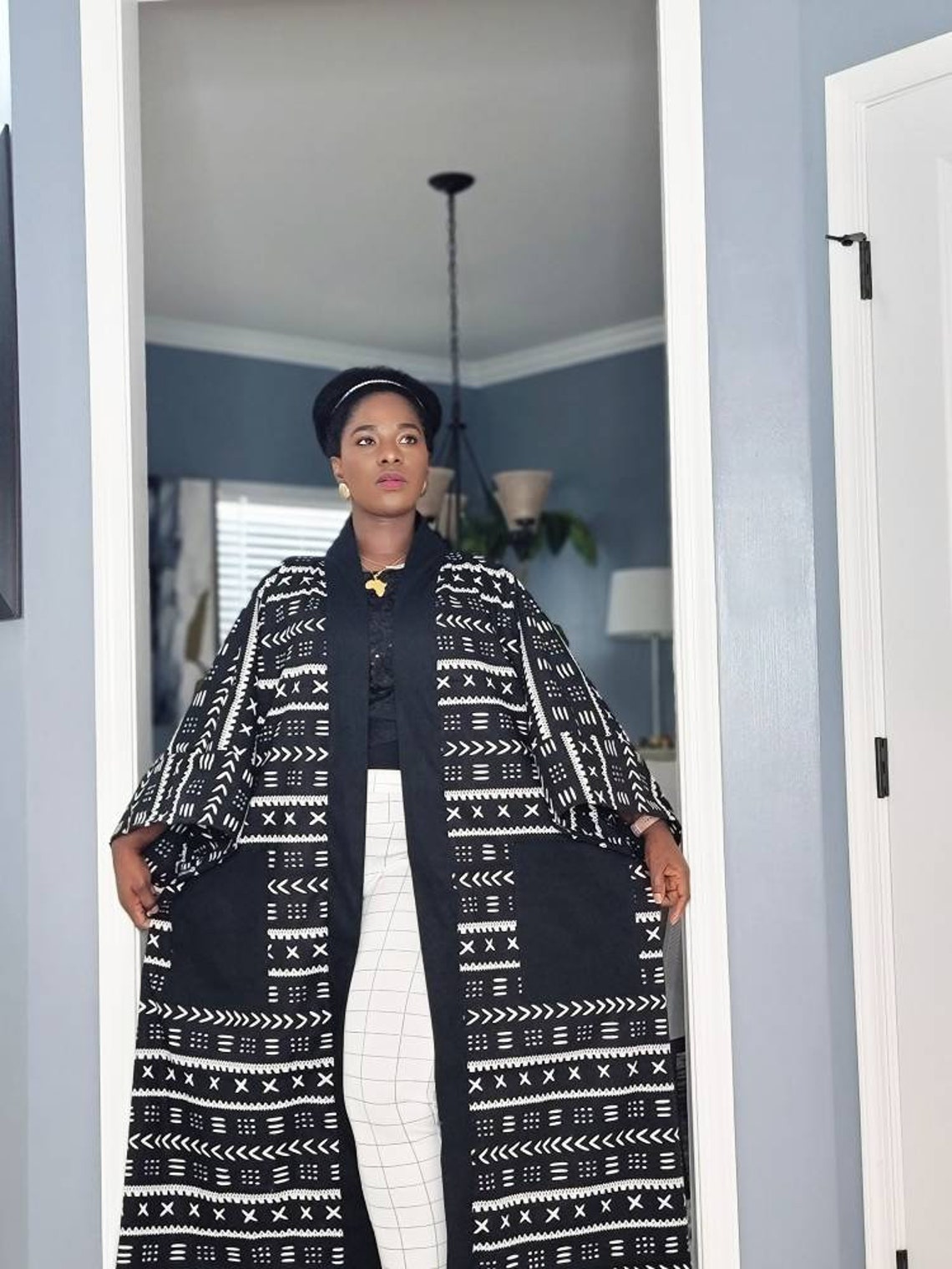 African Print Kimono Duster With POCKETS for Women Long - Etsy