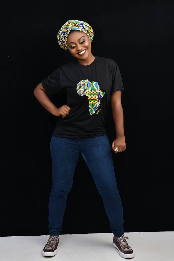African Map T-shirt | African Clothing for Women | Kente Top | Ankara ...