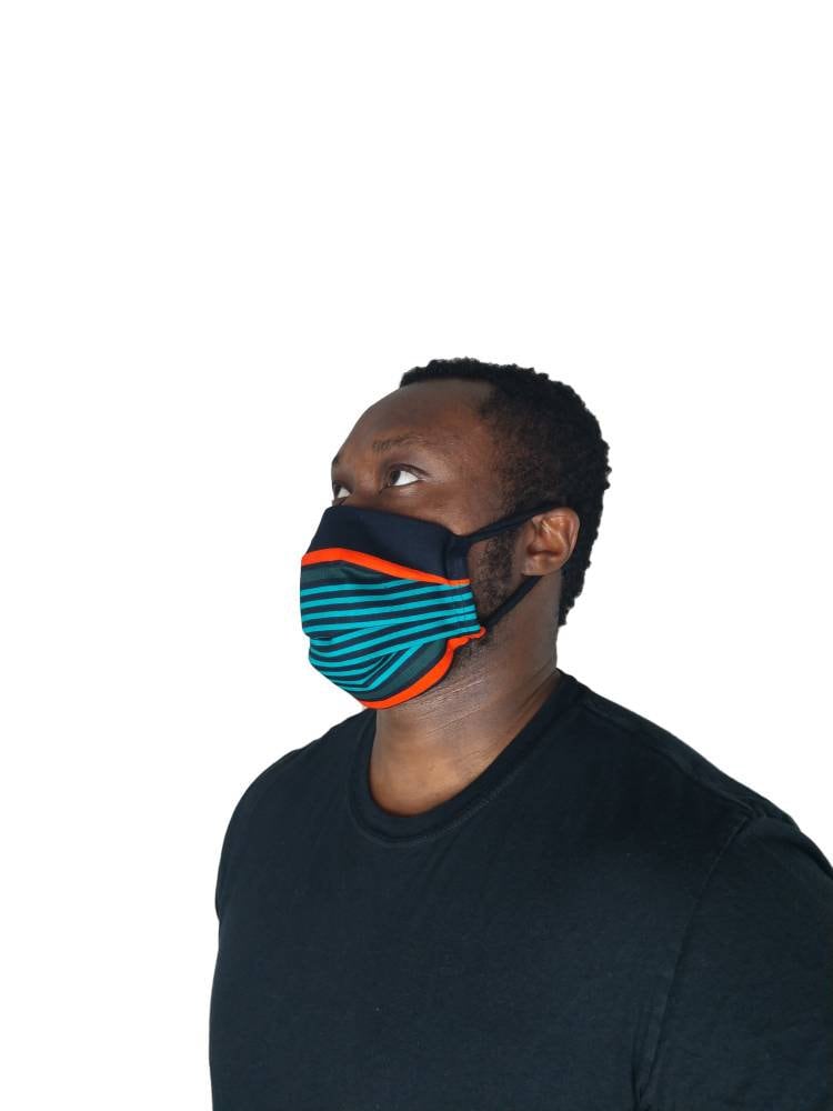 African Face Mask With Filter Pocket and Matching African Print Head ...