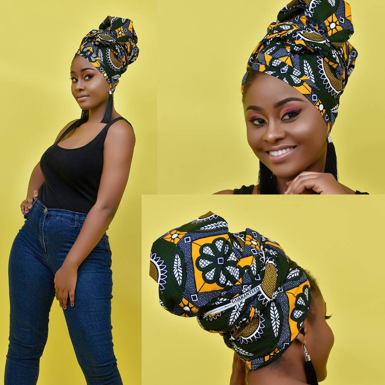 Head Wraps for Women Ankara Headwrap Gold African Turban - Etsy
