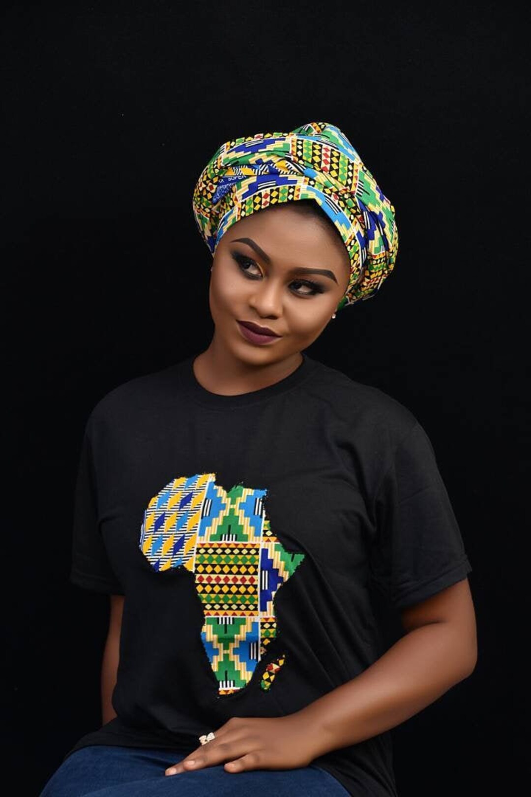 African Map T-shirt | African Clothing for Women | Kente Top | Ankara ...