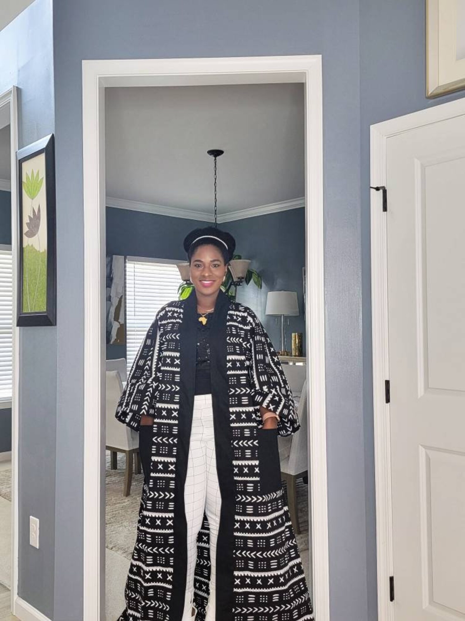 African Print Kimono Duster With POCKETS for Women | Long Ankara ...